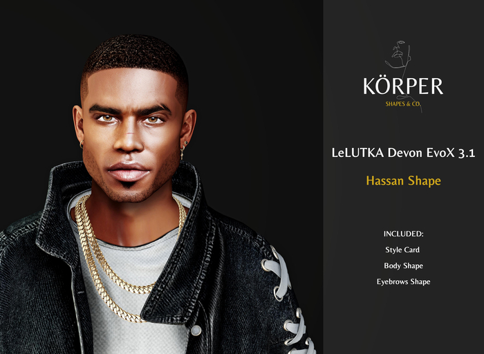 Second Life Marketplace - Korper - Hassan Shape (Lelutka Devon head) Second Life Marketplace - Korper - Hassan Shape (Lelutka Devon head)
